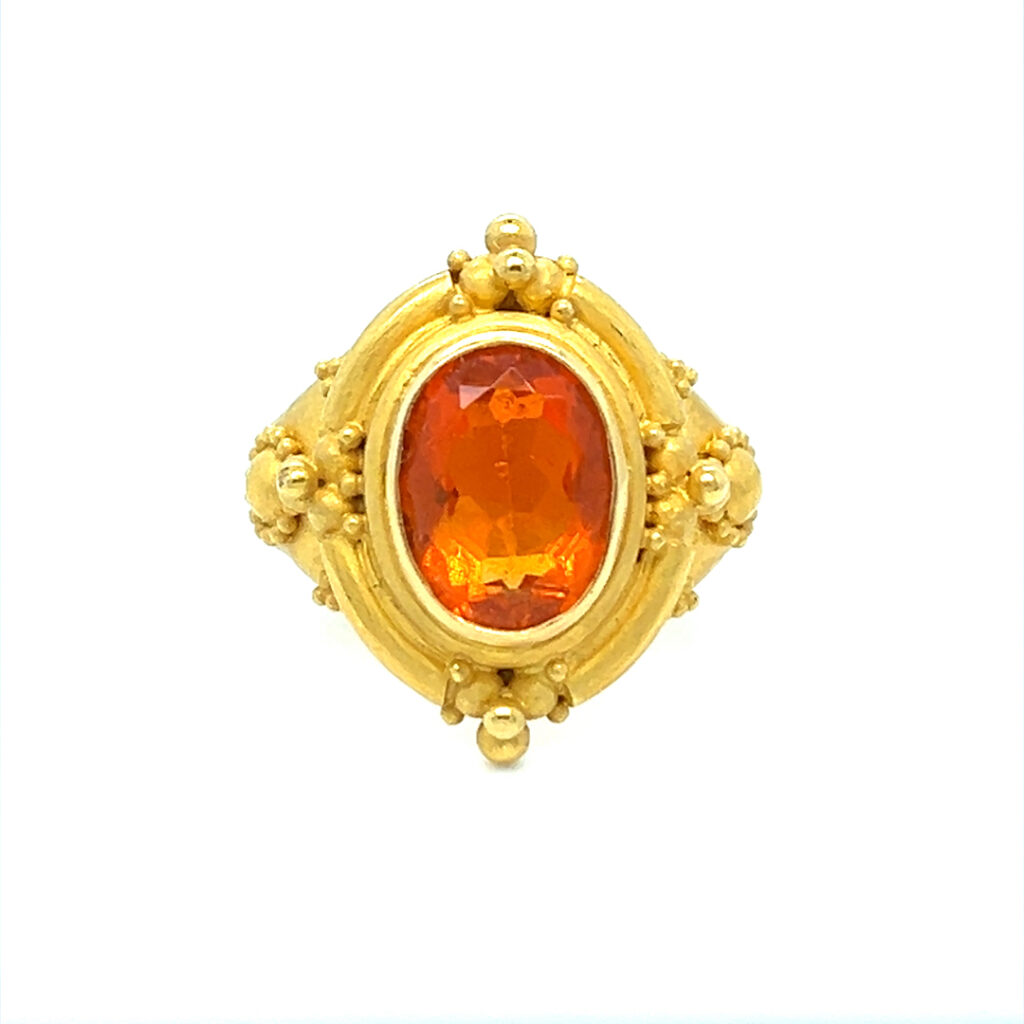 Mexican Fire Opal Ring - Weber Goldsmith Gallery